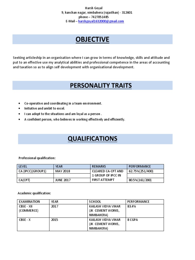 CV Harsh Goyal | PDF