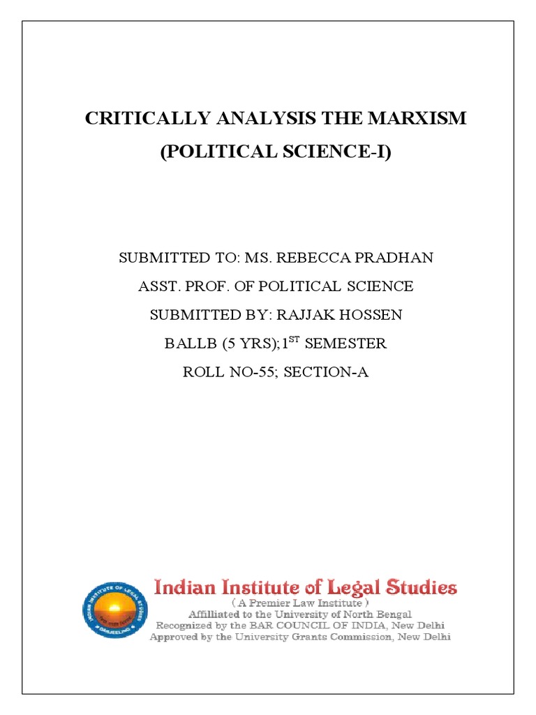 An Analysis of Marxism: Exploring the Origins and Key Concepts of ...