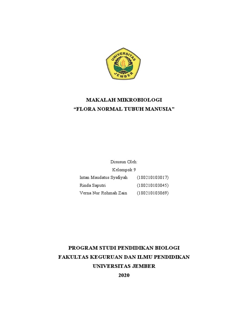 Flora Normal Tubuh Manusia: Pengertian dan Peran | PDF