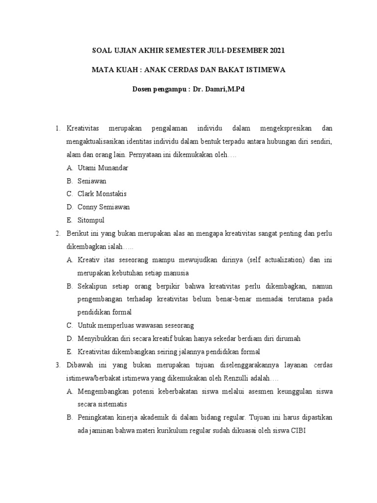 Karakteristik Siswa CIBI dan Asesmen | PDF