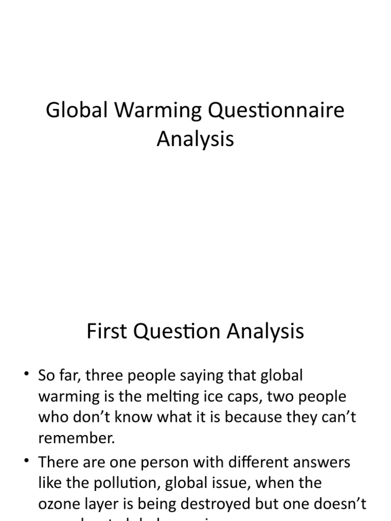 Global Warming Questionnaire Analysis | PDF | Climate Change | Recycling