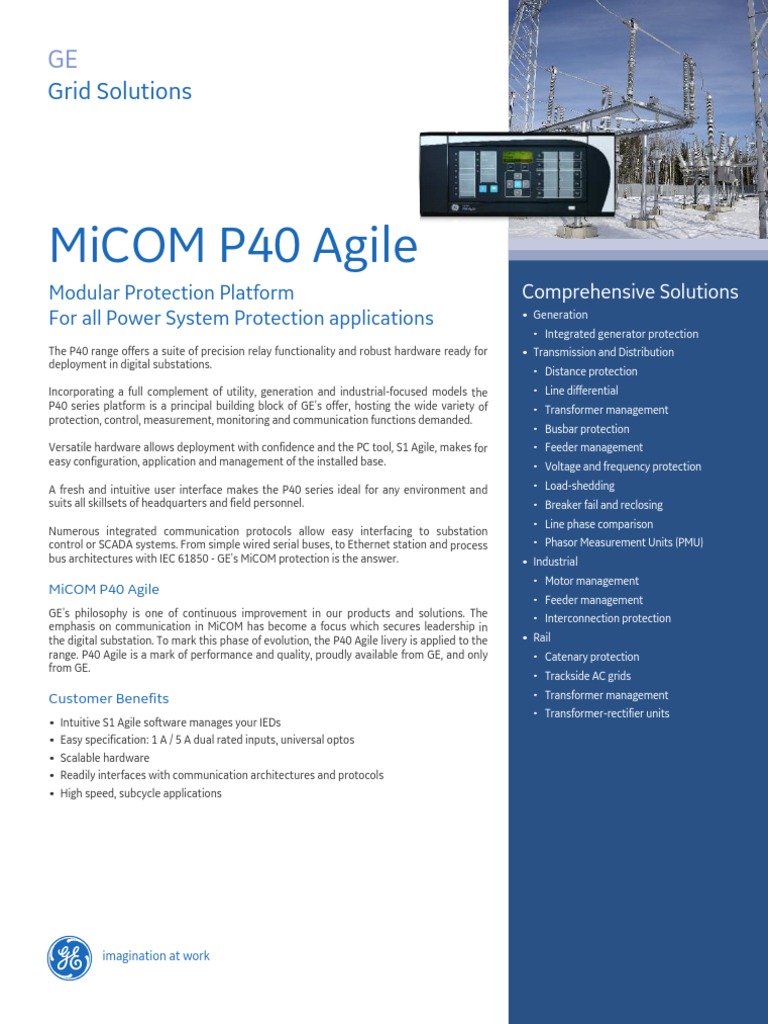 Micom P40 Agile: Grid Solutions | PDF | Relay | Electrical Engineering