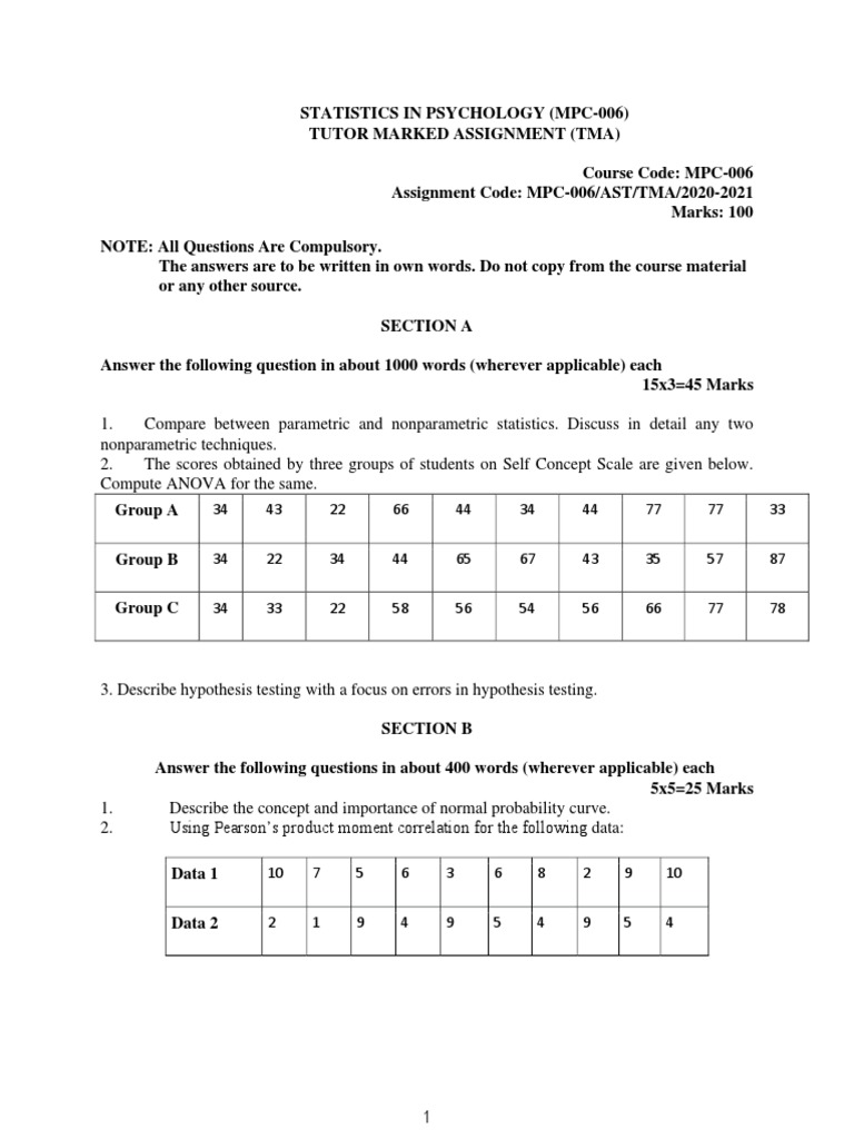 MPC 006 | PDF | Type I And Type Ii Errors | Statistical Significance