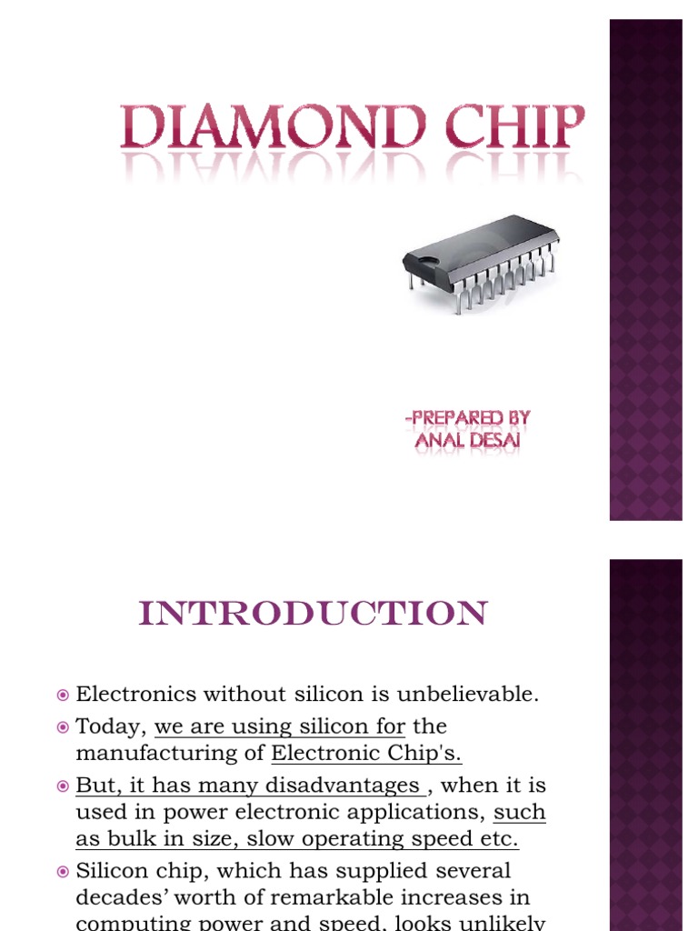 Diamond Chip Ppt3 | Integrated Circuit | Doping (Semiconductor)