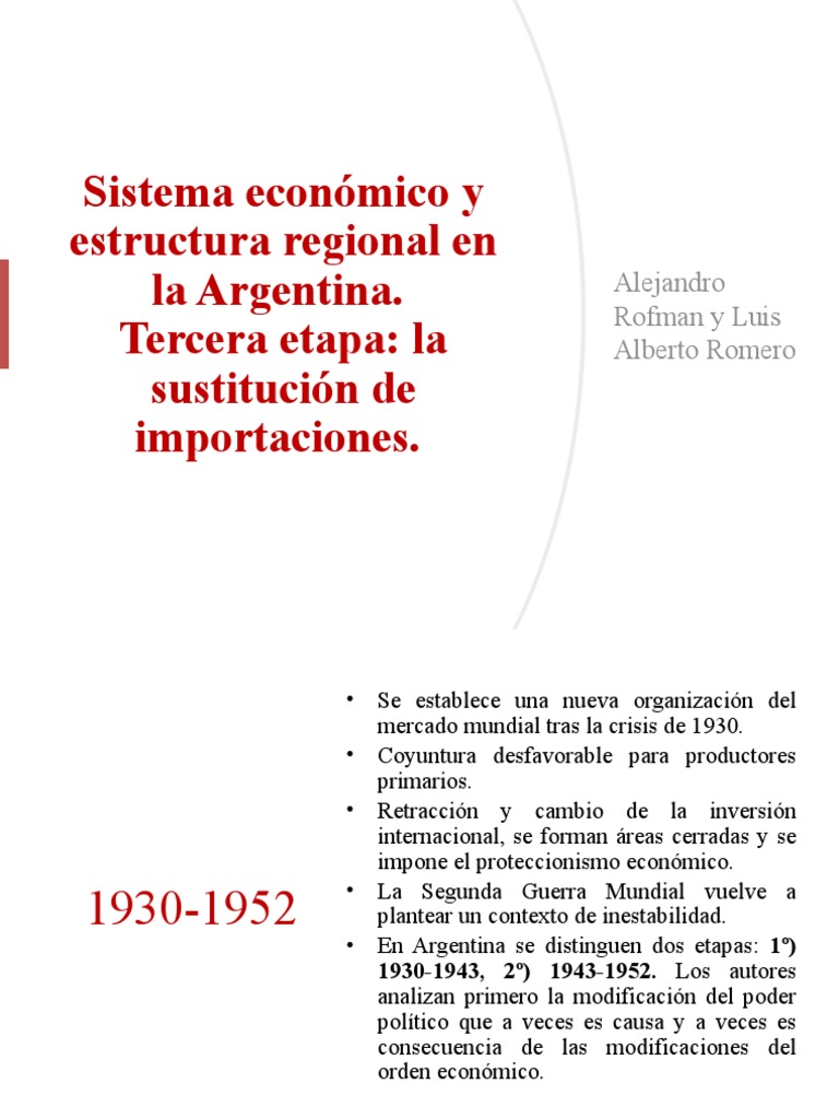 PP Rofman y Romero 3 Etapa Isi | PDF | Argentina | Gran depresion