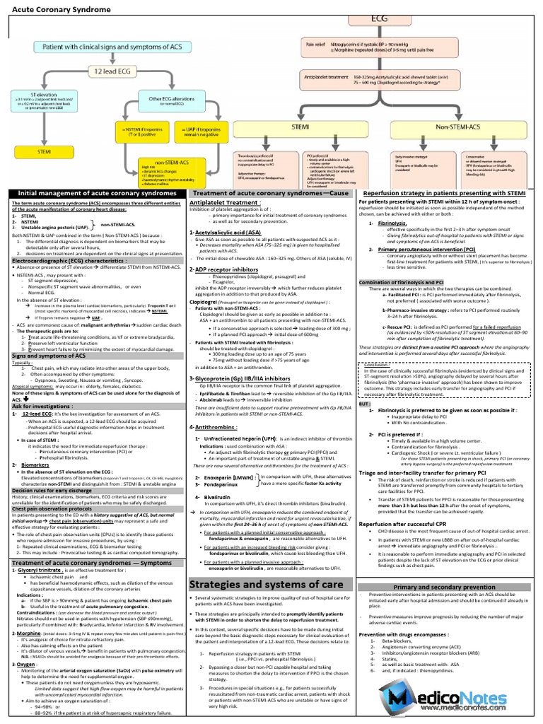 Acute Coronary Syndrome | PDF | Myocardial Infarction | Percutaneous ...