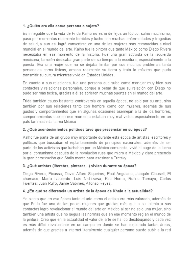 Frida Kahlo Análisis | PDF | México | Feminismo