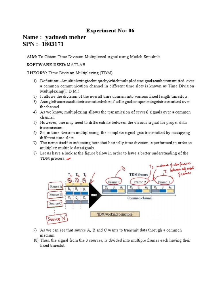 Dcom Experiment No 6 SPN 1803171 | PDF | Multiplexing | Data Transmission