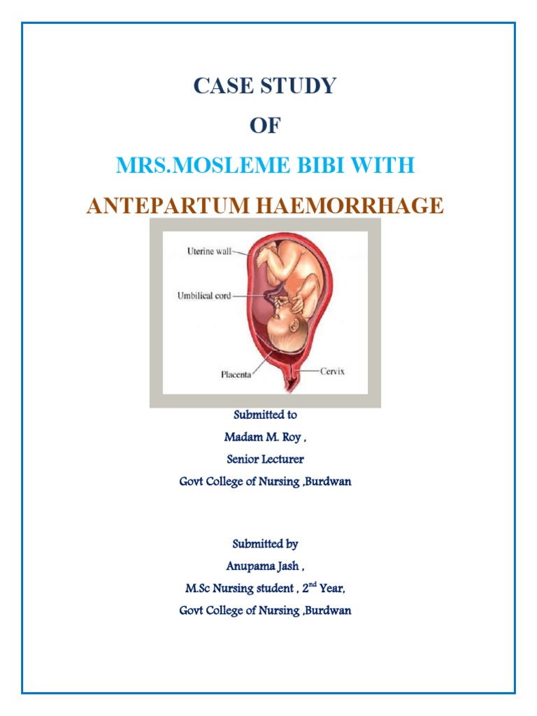 Case Study On Aph Pdf Childbirth Uterus