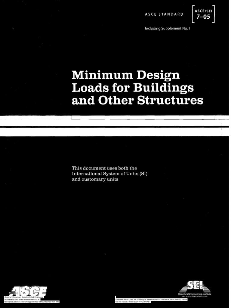 Minimum Design Loads For Buildings ASCE 7-05 | PDF | Copyright ...