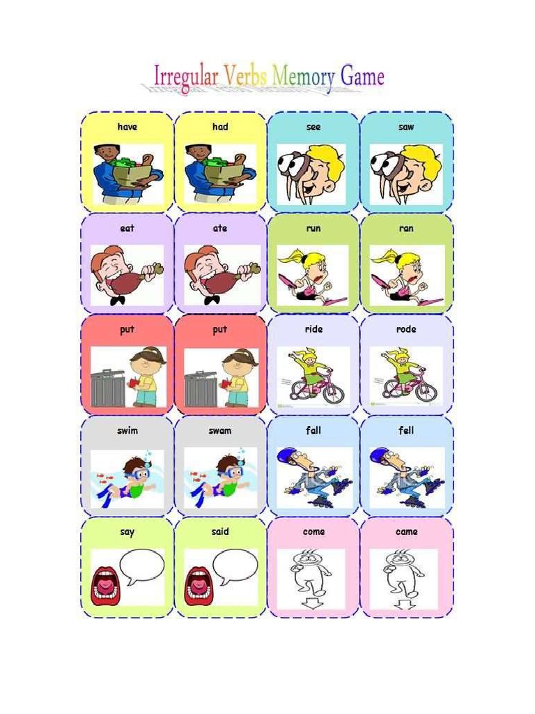 Verbos Regulares e Irregulares | PDF