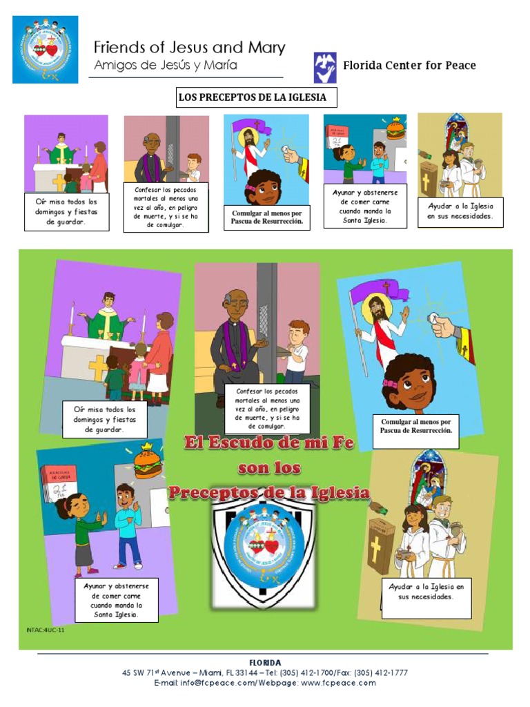 Preceptos de La Iglesia Catolica | PDF | eucaristía | Comportamiento ...