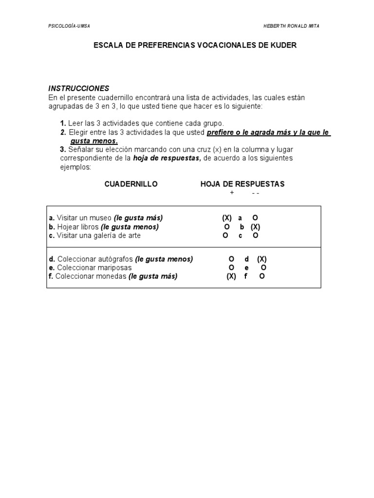 Kuder Cuadernillo PDF | PDF | Publicidad