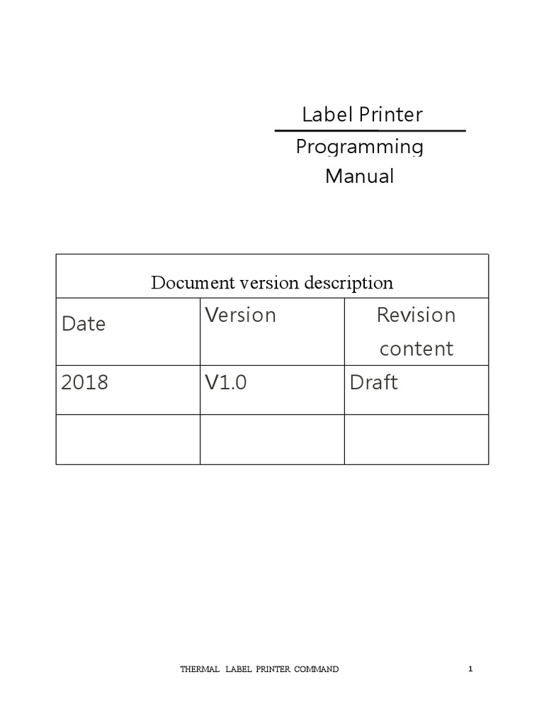 Label Printer Programmer Manual | PDF | Qr Code | Computer File