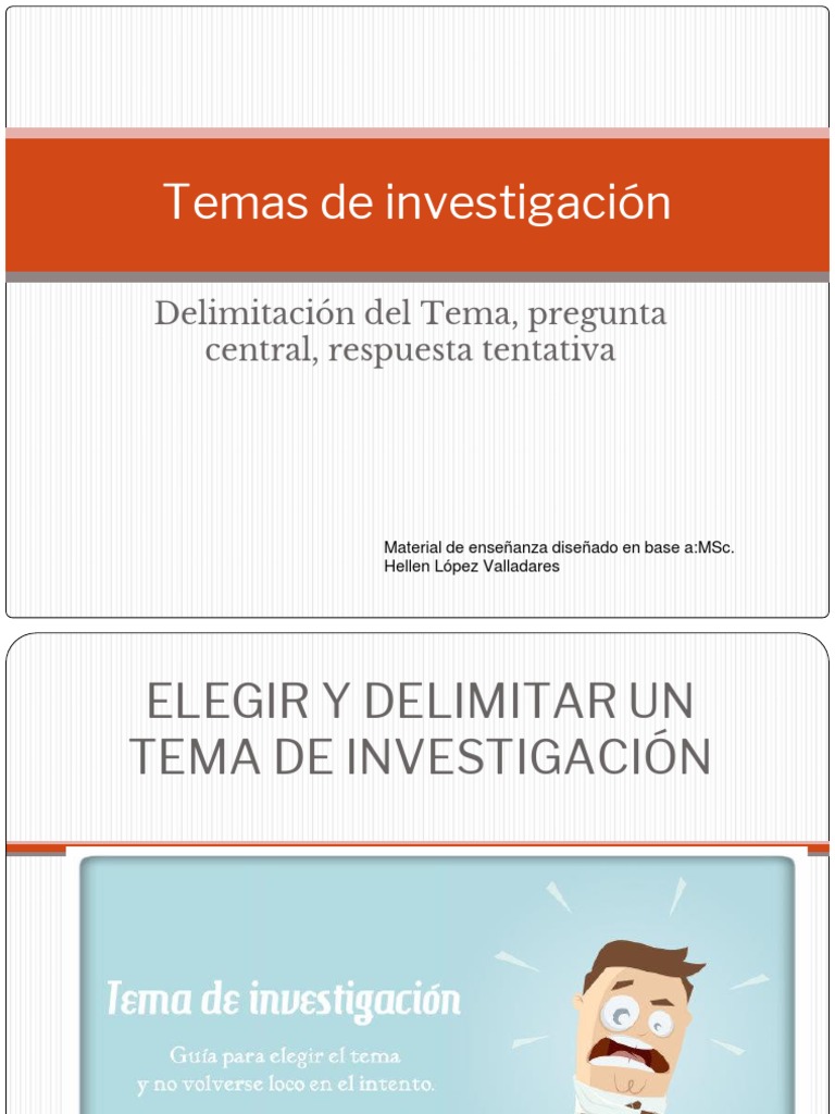 Guía para Delimitar Temas de Investigación | PDF | Hipótesis | Innovación