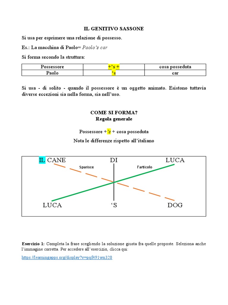 Il Genitivo Sassone (Completo) | PDF
