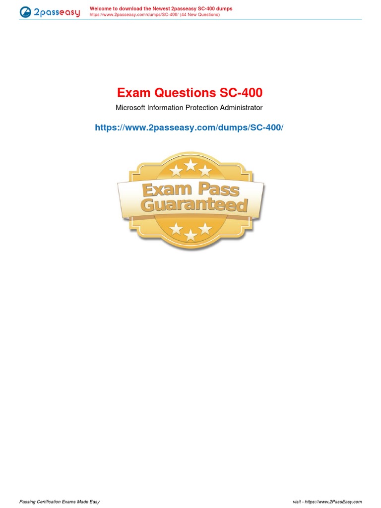 Exam Questions SC-400: Microsoft Information Protection Administrator ...