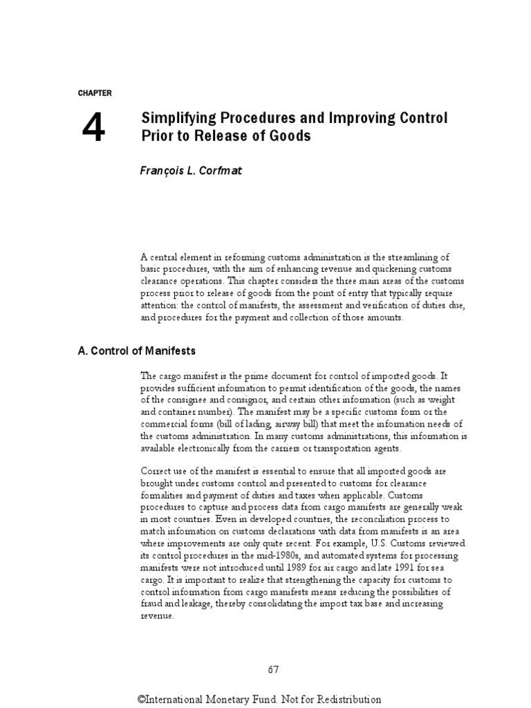 (9781589062115 - Changing Customs) CHAPTER 4. Simplifying Procedures ...