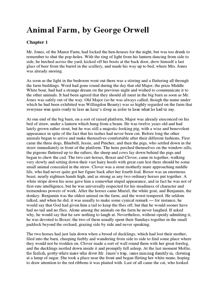 Animal Farm Whole Text | PDF