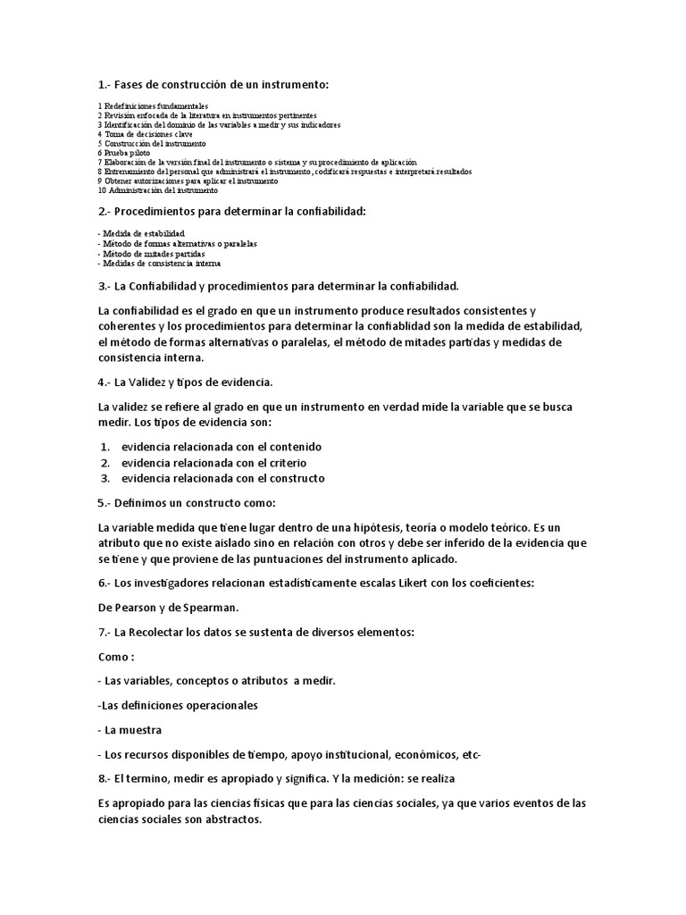 Construcción y Validación de Instrumentos | PDF | Análisis de variación ...