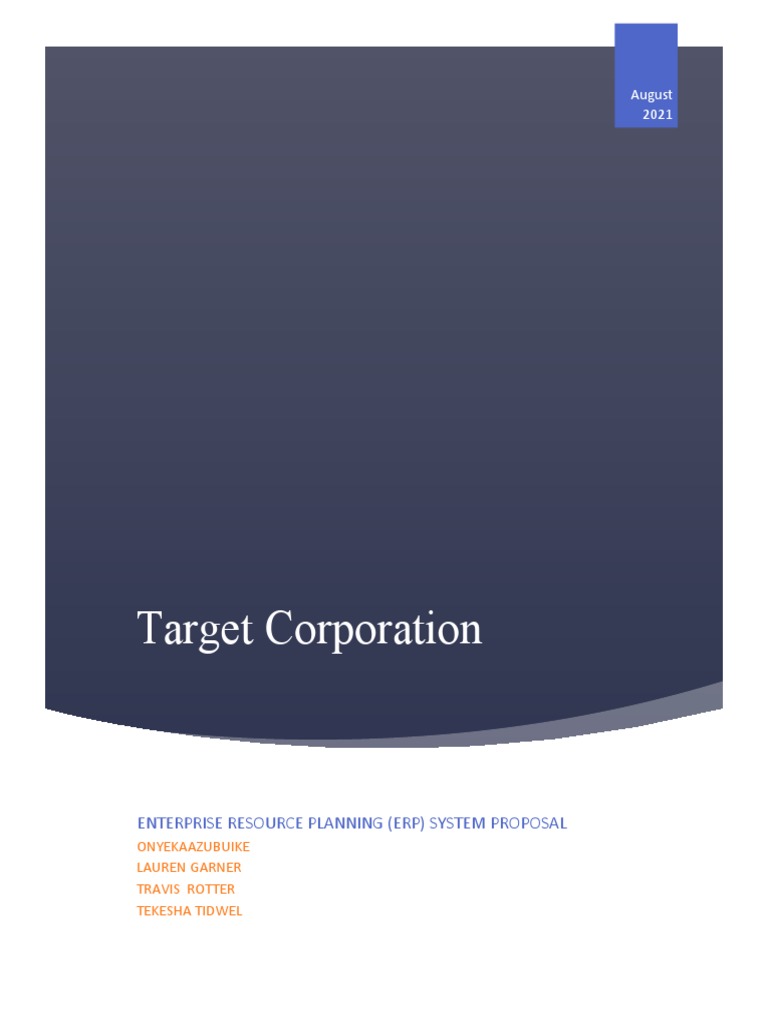Target ERP System Proposal 2021 | PDF | Project Management | Enterprise ...