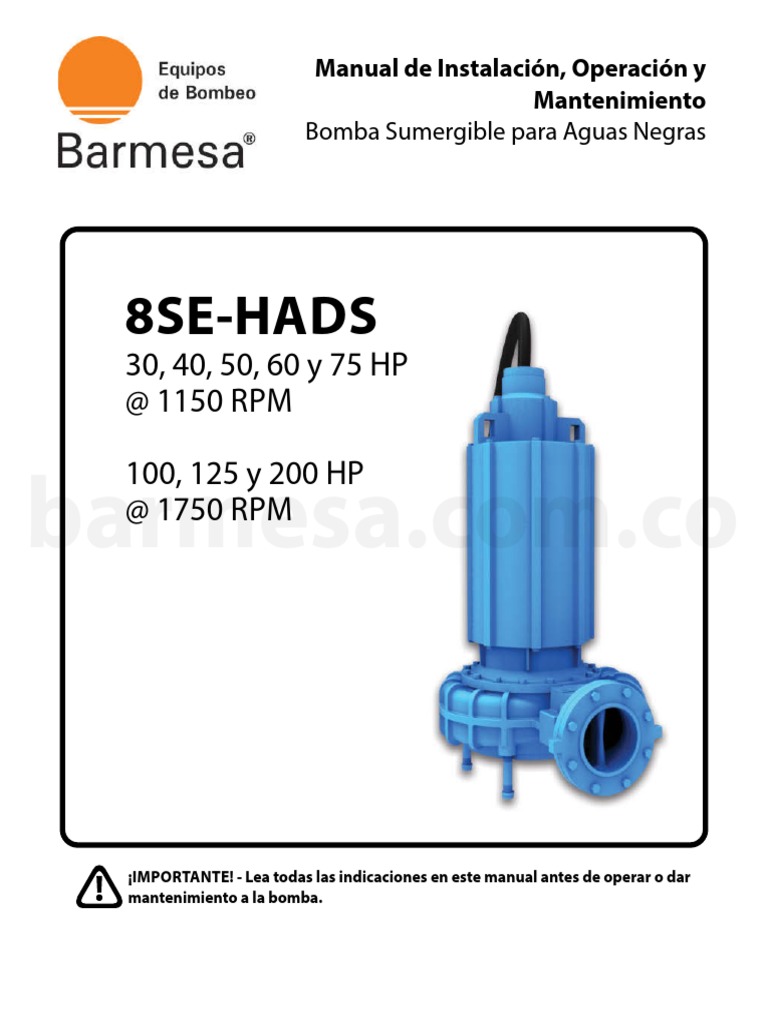 Manual 8se-Hads Co | PDF | Bomba | Ingenieria Eléctrica