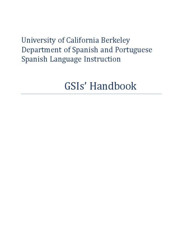 GSIs Handbook 2016 | PDF | Test (Assessment) | Teachers