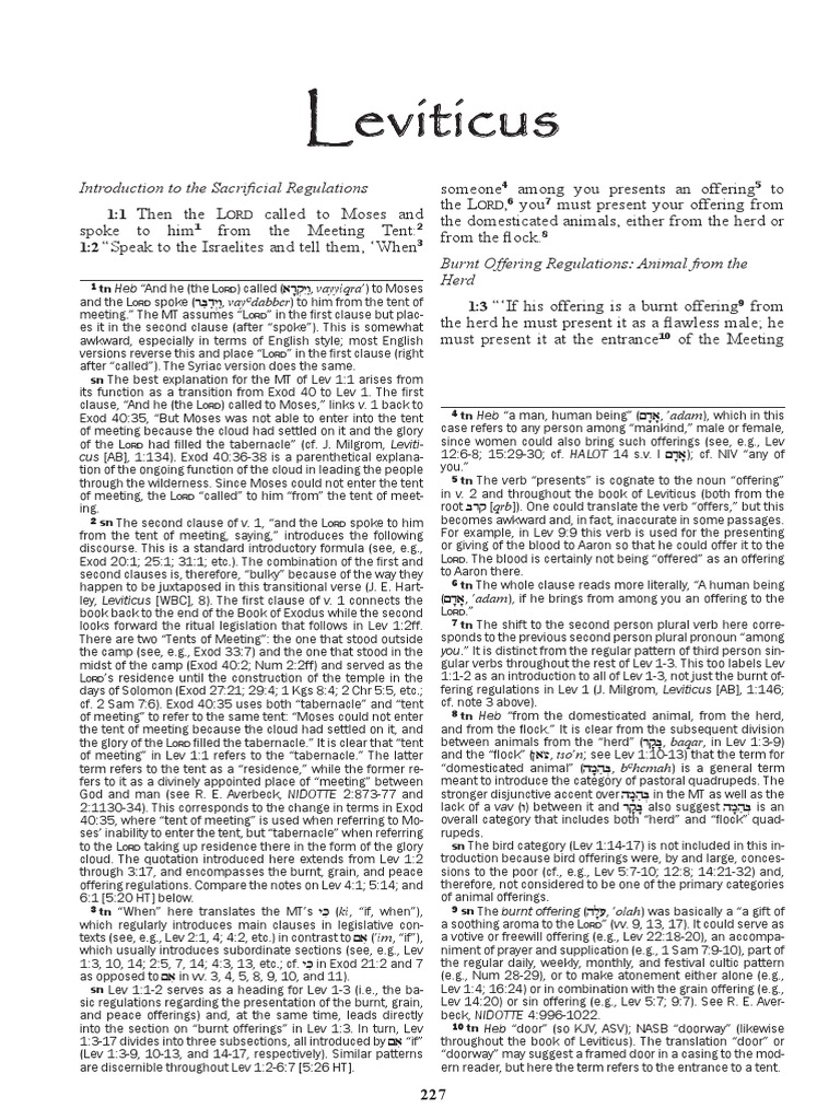 Leviticus | PDF | Book Of Leviticus