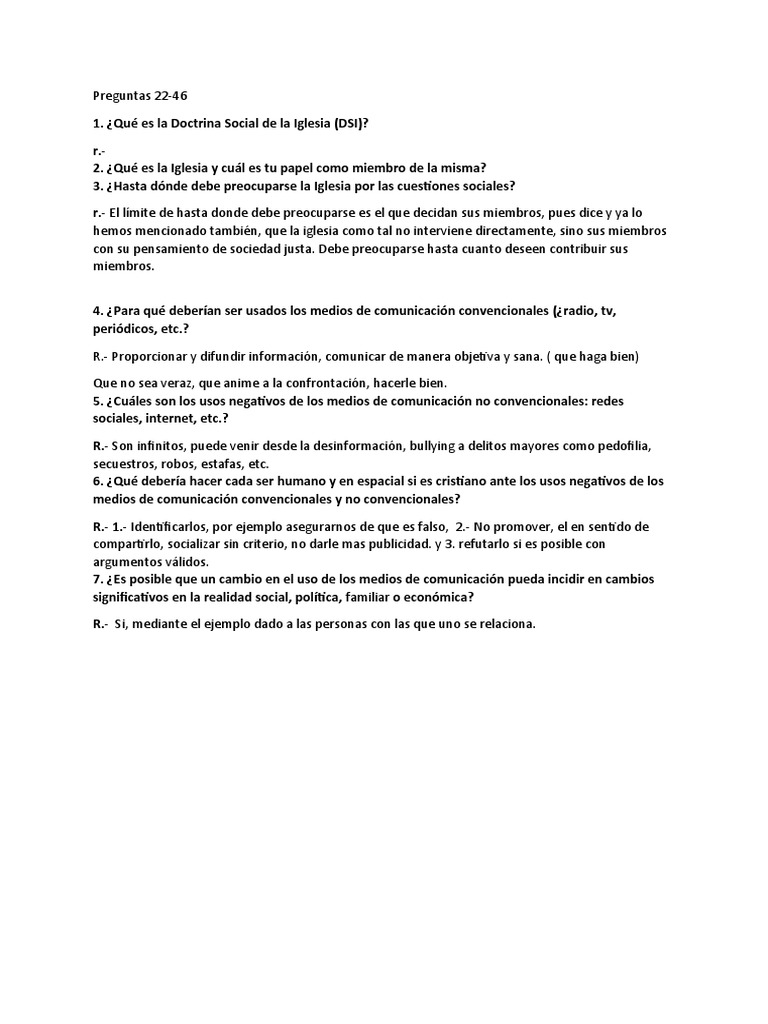 Preguntas 32-46 DOCAT | PDF