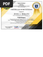 Certificate of Recognition 1st Quarter | PDF