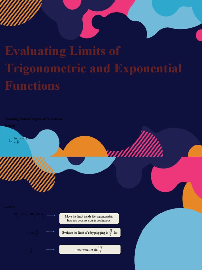 Evaluating Limits of Trigonometric and Exponential Functions | PDF ...