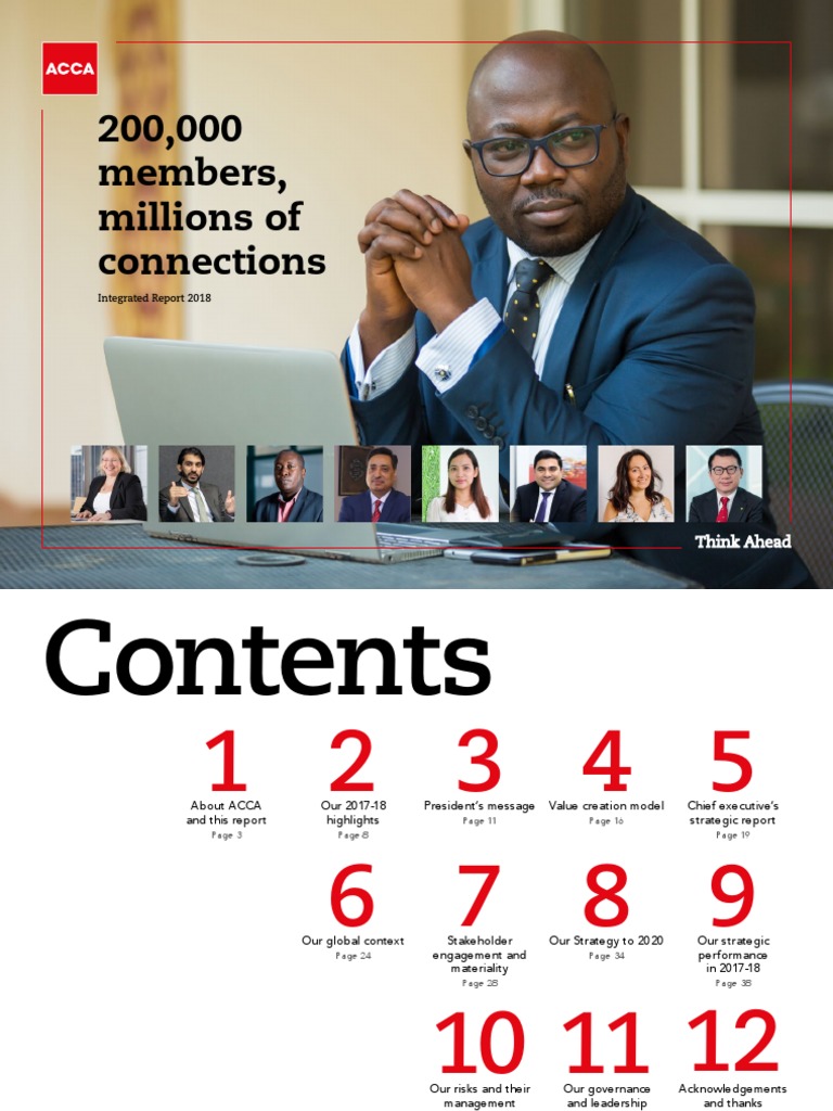 ACCA Integrated Report 2018 | PDF | Governance | Accountant