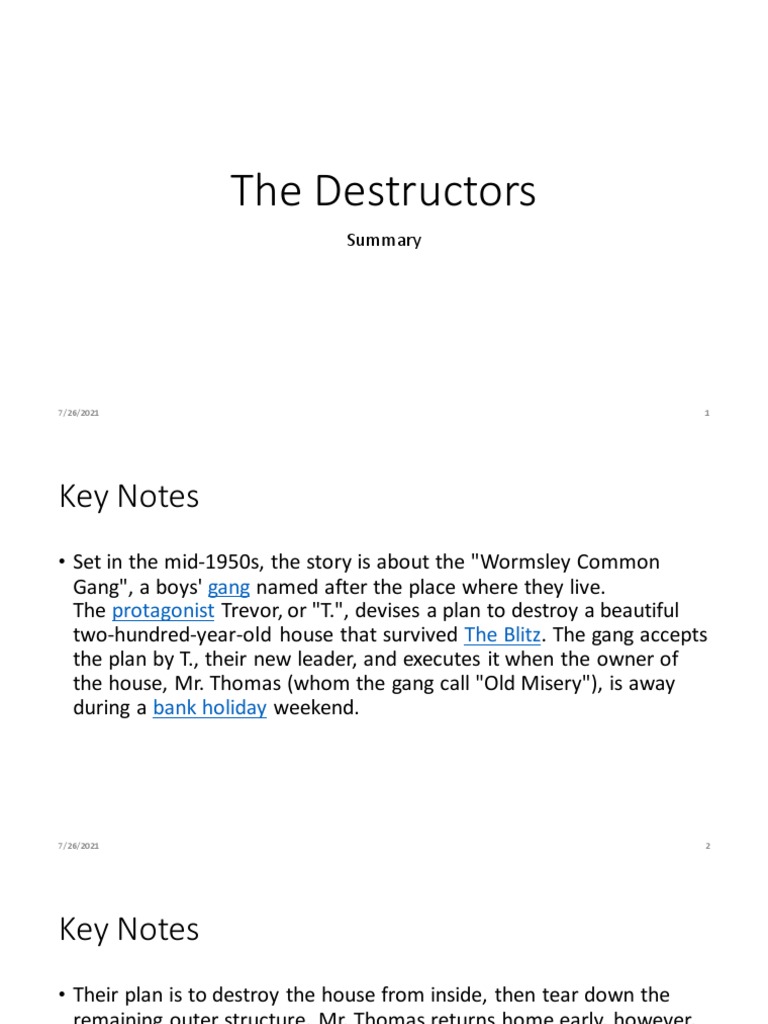 The Destructors | PDF | Art