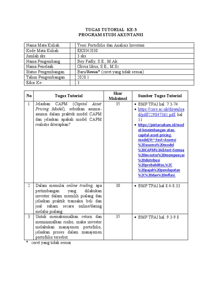 Tugas Tutorial Ke 3 | PDF