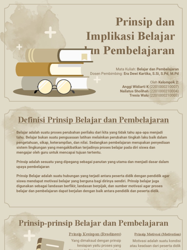 KELOMPOK 2 (Prinsip Dan Implikasi Belajar Dan Pembelajaran) | PDF ...