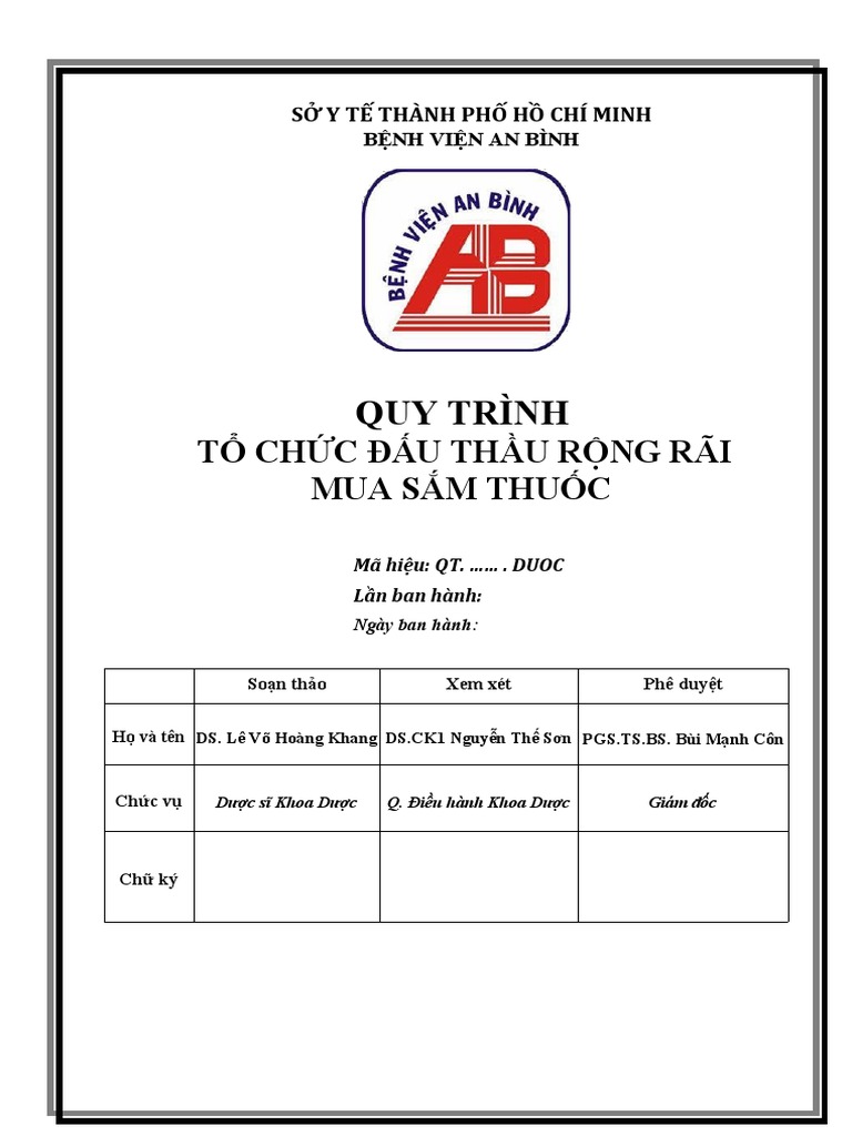 Quy Trinh Dau Thau Rong Rai Thuoc - DS. Nguyen The Son | PDF