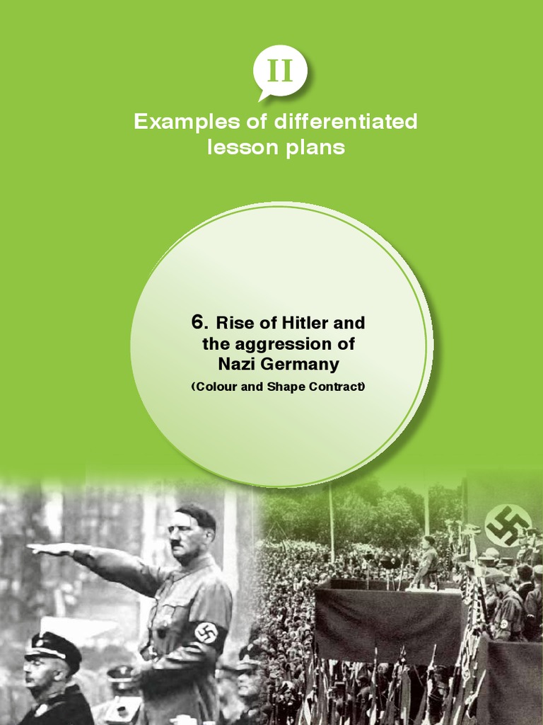 Examples of Differentiated Lesson Plans - Rise of Hitler and The ...