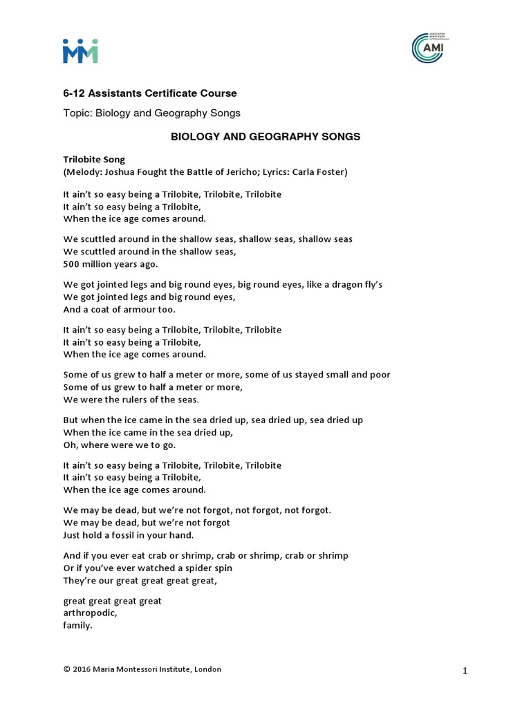 Biology and Geography Songs | PDF | Flowers | Seed