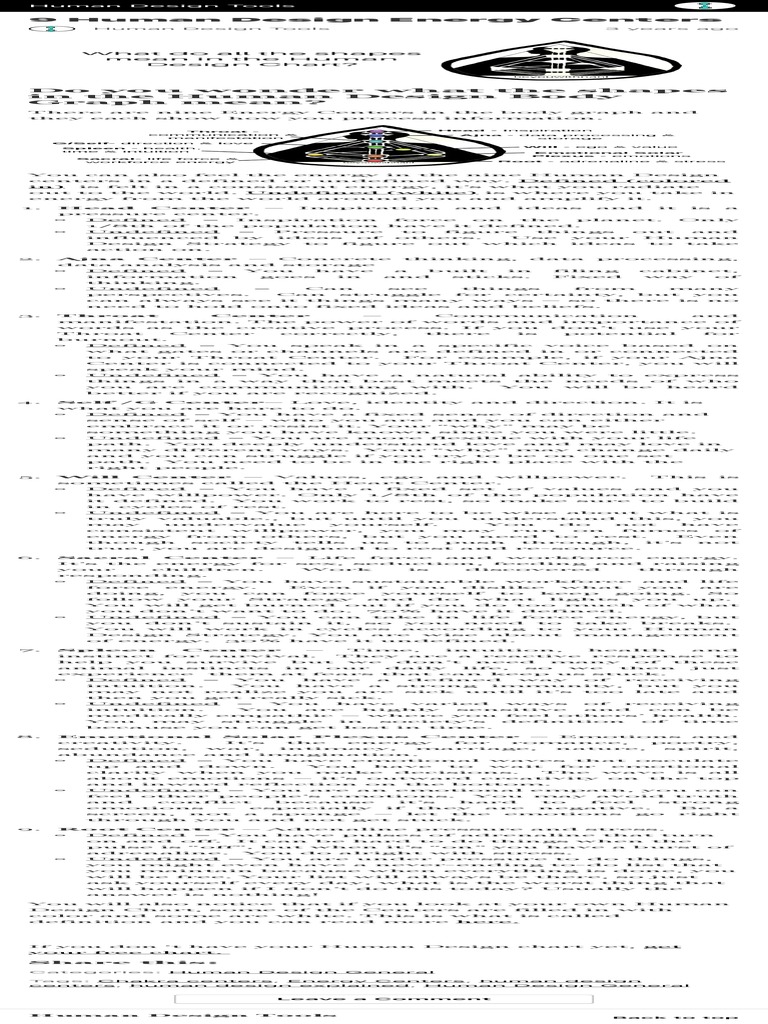 Understanding the Nine Human Design Energy Centers: An Overview of How ...