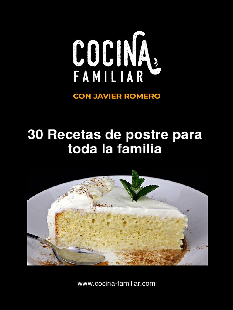 30 Recetas de Postres para la Familia | PDF | Crema | Postres