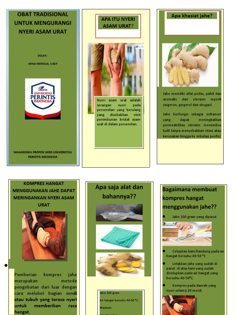 Leaflet Terapi Modalitas Asam Urat | PDF