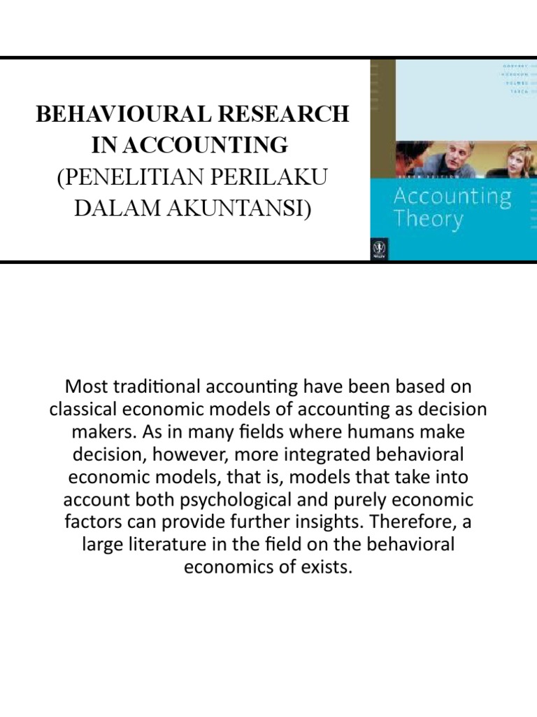Behavioral Accounting Insights | PDF | Behavior | Accounting