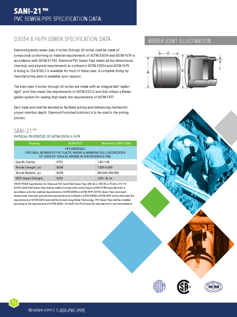 D3034 & F679 Sewer Specification Data | PDF | Pipe (Fluid Conveyance ...