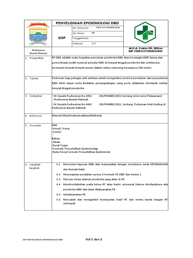 Sop Program DBD | PDF