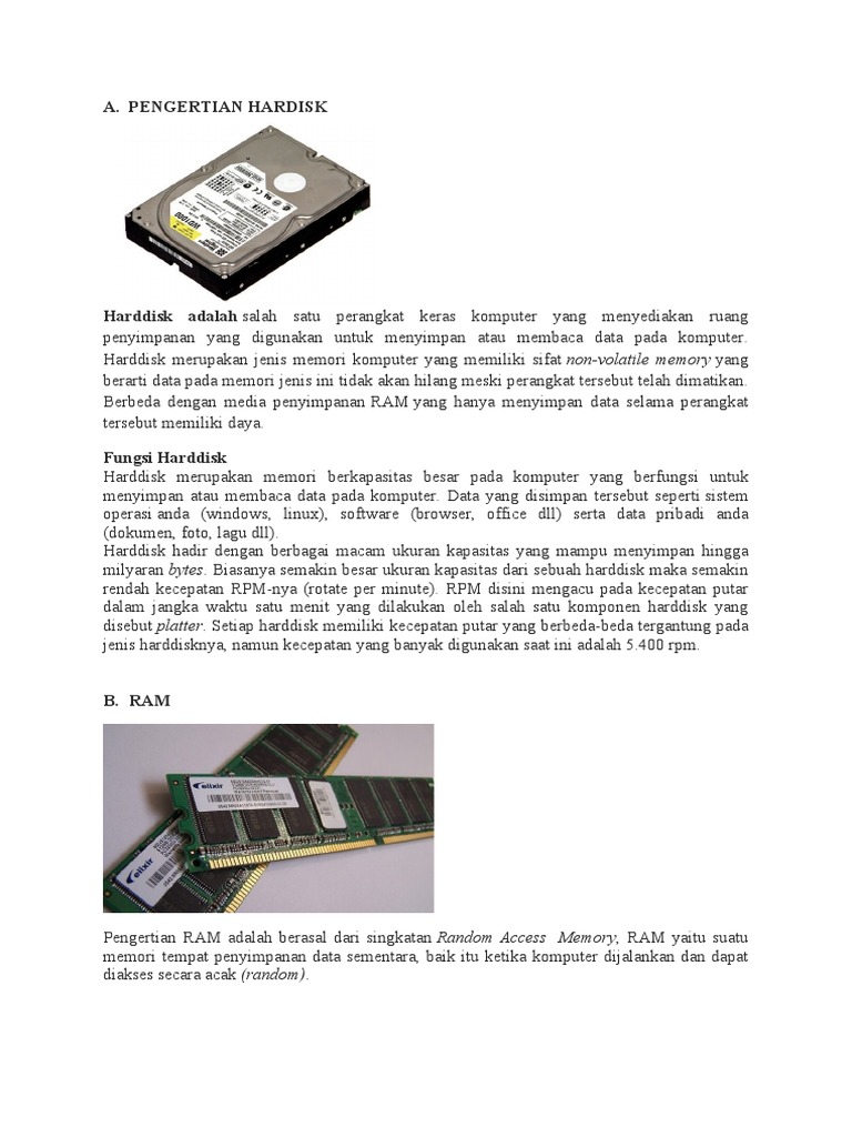 Pengertian Hardisk | PDF