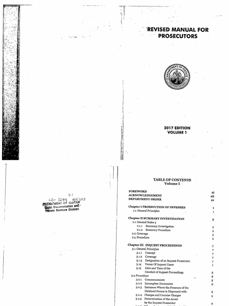 Revised Manual For Prosecutors | PDF
