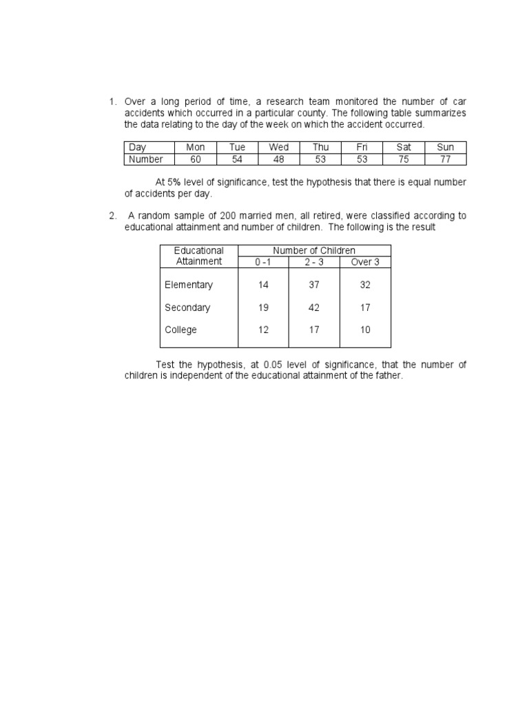 Chi Square Exercise | PDF