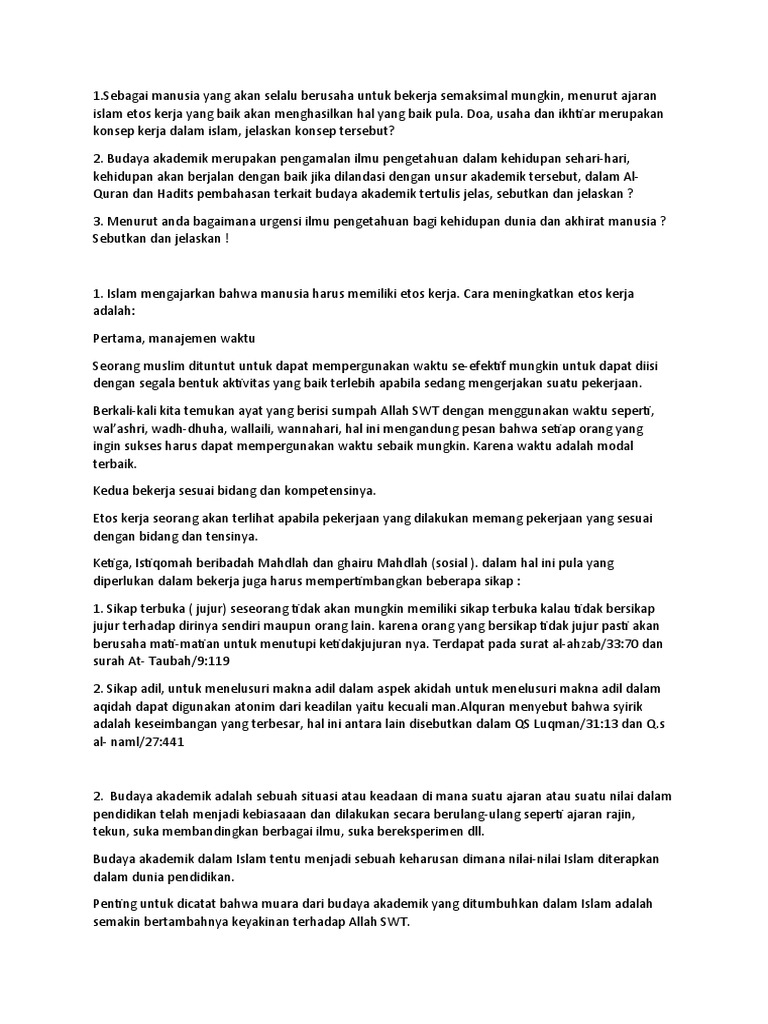 Diskusi 7 Pendidikan Agama Islam | PDF