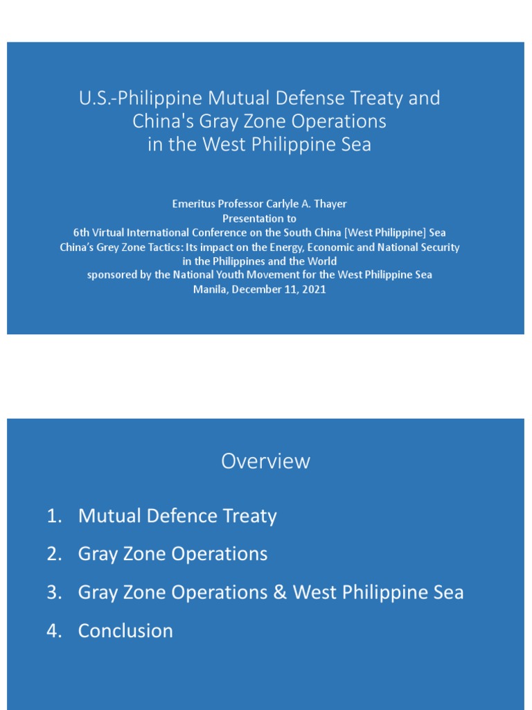 Thayer US-Philippine Mutual Defense Treaty and China's Grey Zone ...