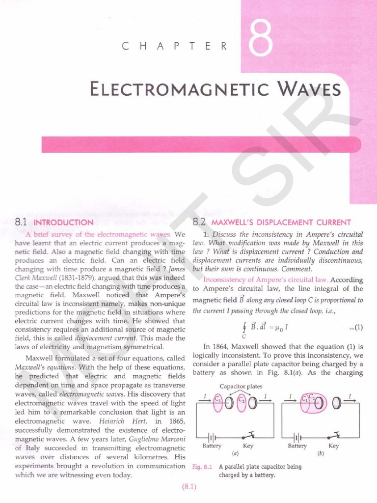 CH8 Electromagnetic Waves | PDF | Electromagnetic Induction | Electric Field